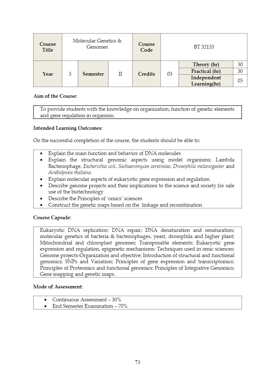 Faculty of Agriculture & Plantation Management –B.Sc. Agriculture ...