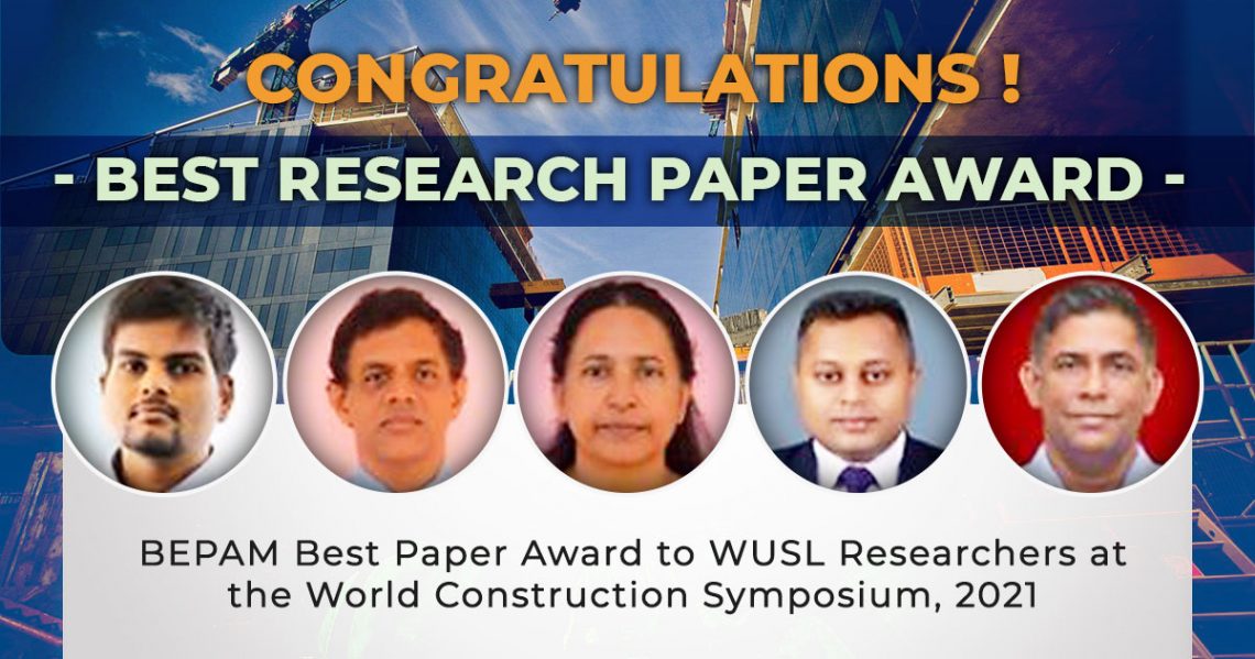 BEPAM Best Paper Award to Wayamba University Researchers at the World ...