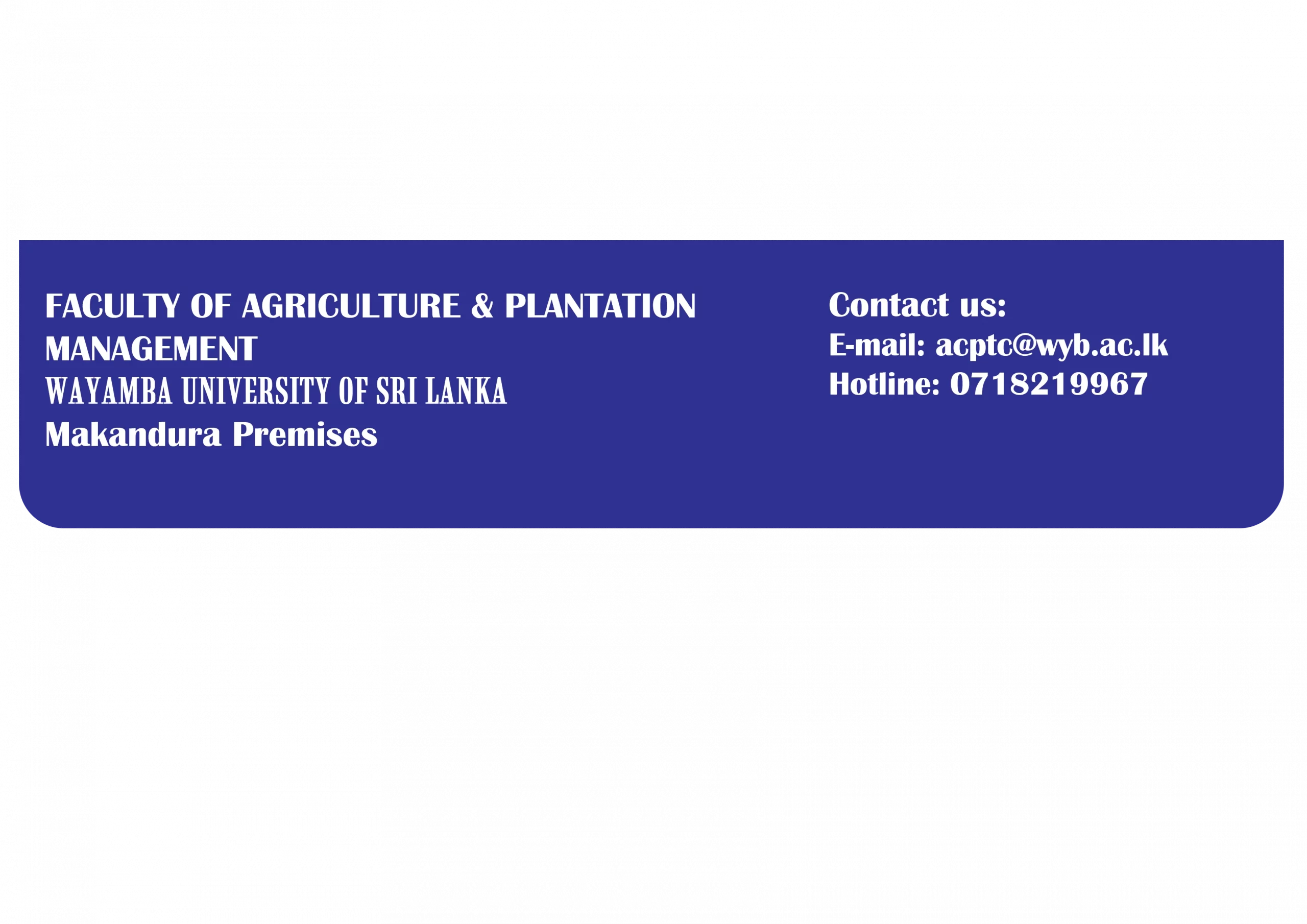 Advanced Ceritificate in Plant Tissue Culture – Wayamba University of ...