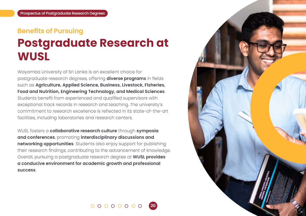 Postgraduate Prospectus – Wayamba University of Sri Lanka