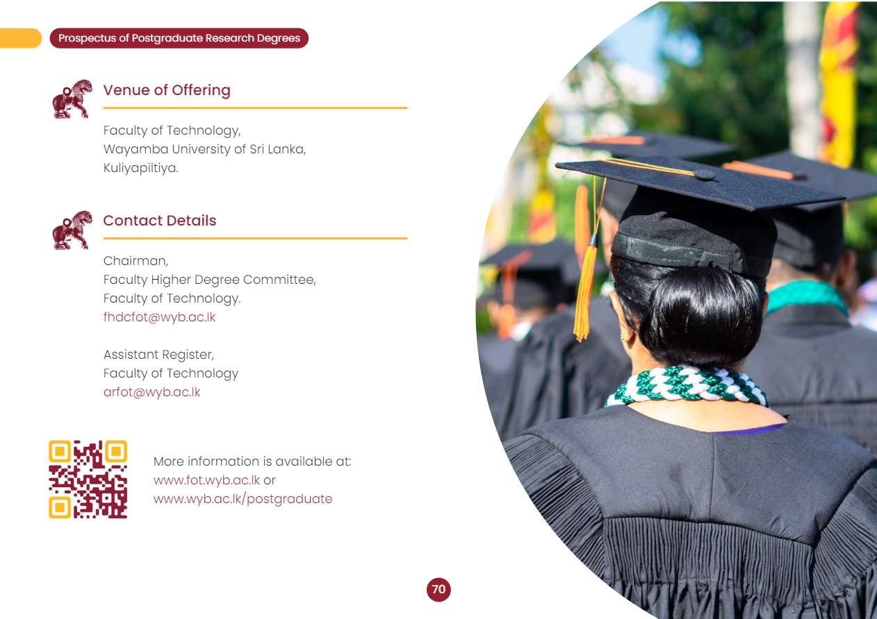 Postgraduate Prospectus – Wayamba University of Sri Lanka